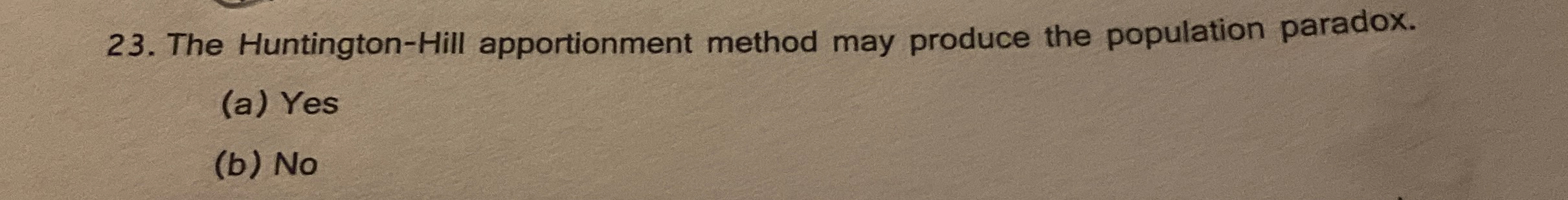 Solved The Huntington-Hill apportionment method may produce | Chegg.com