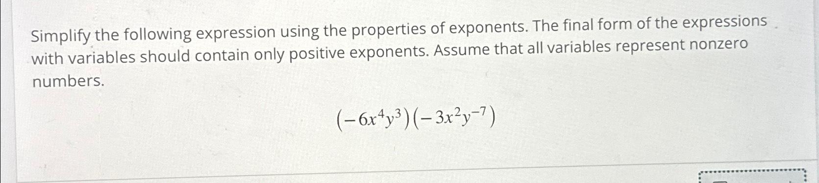 Solved Simplify the following expression using the | Chegg.com