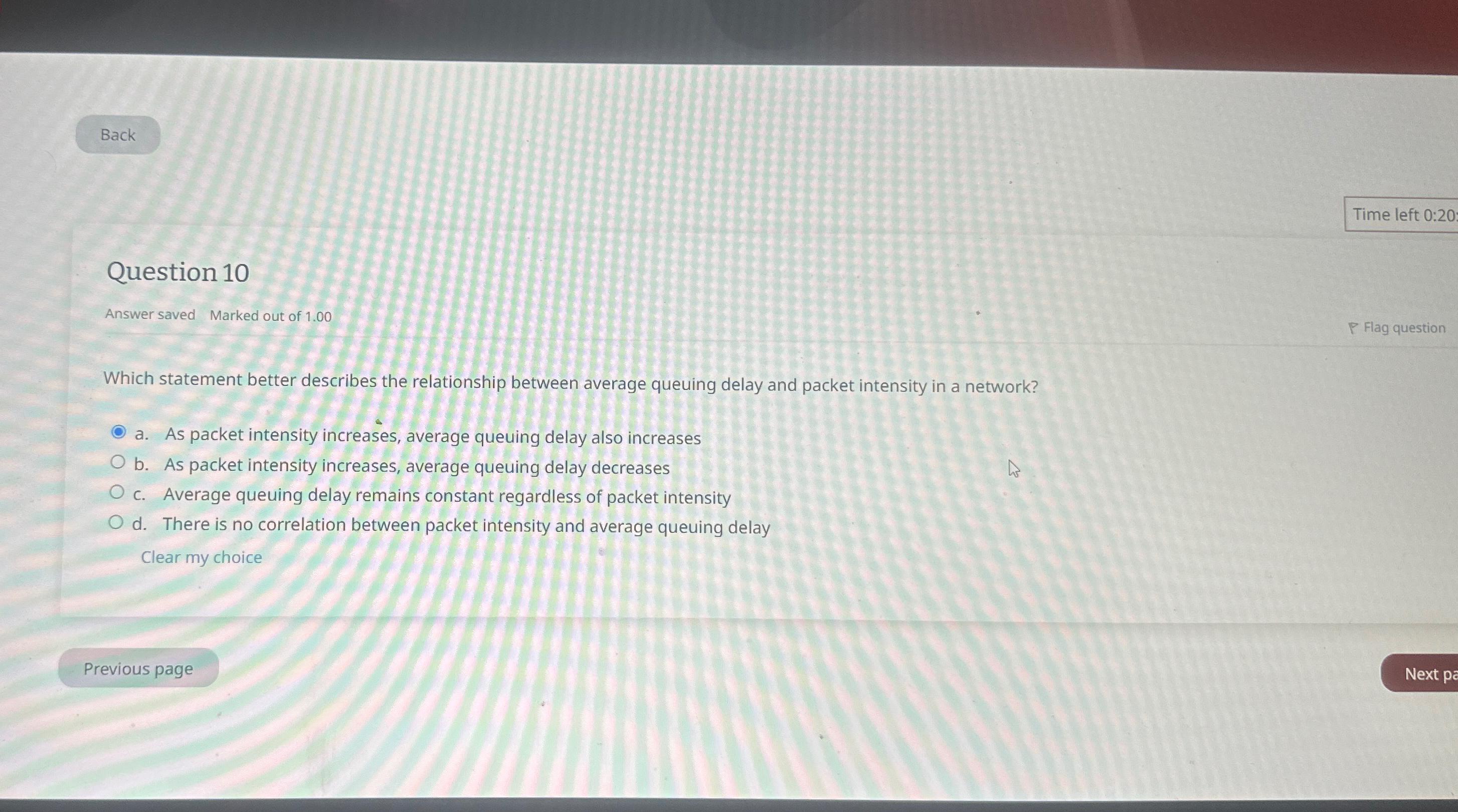 Solved Question 10Answer saved Marked out of 1.00Which | Chegg.com