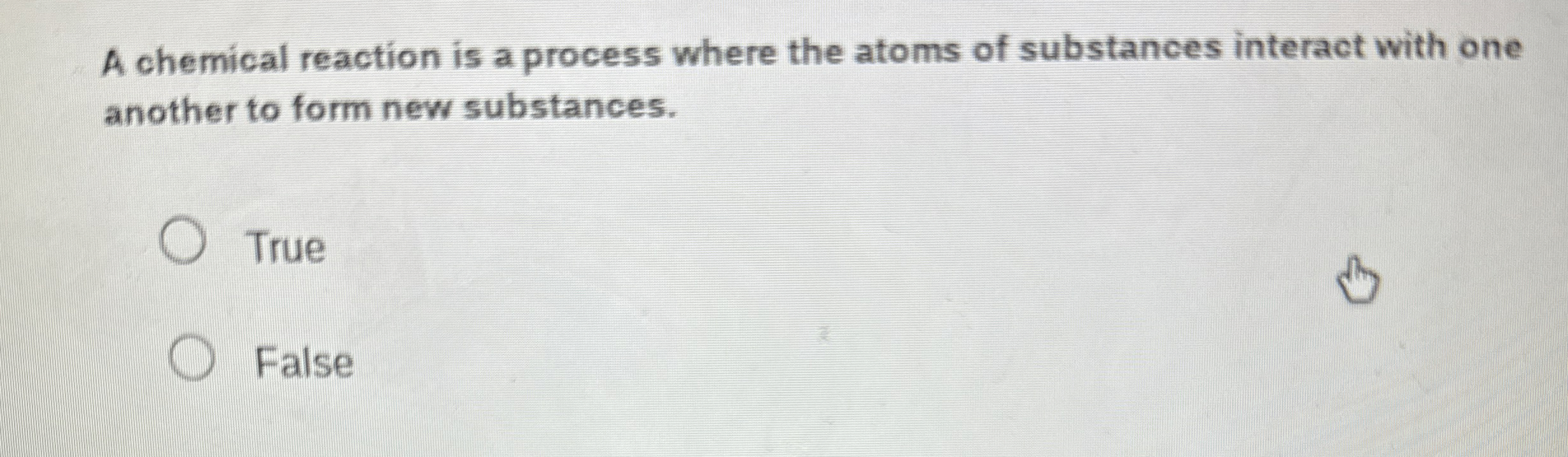 Solved A chemical reaction is a process where the atoms of | Chegg.com