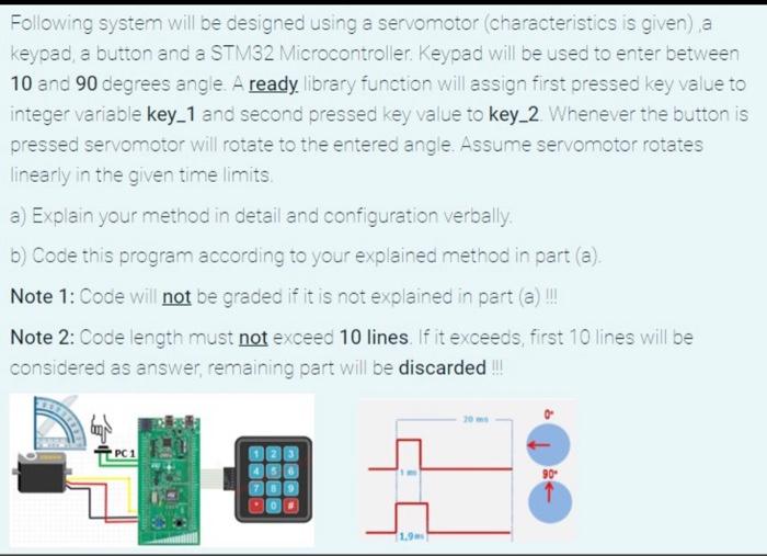 Following system will be designed using a servomotor | Chegg.com Following system will be designed using a servomotor | Chegg.com