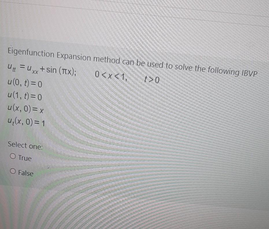 Solved Eigenfunction Expansion method can be used to solve | Chegg.com