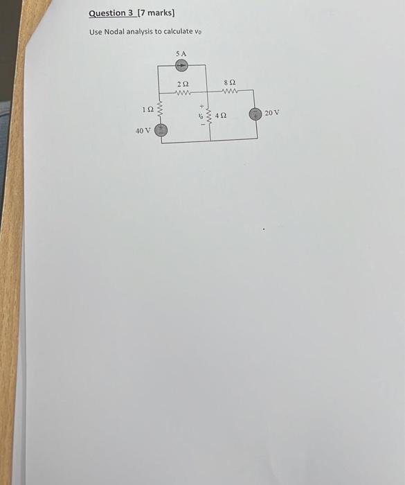 Solved Use Nodal analysis to calculate vo Use Mesh analysis | Chegg.com