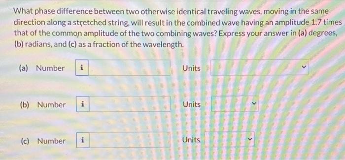 Solved What phase difference between two otherwise identical | Chegg.com
