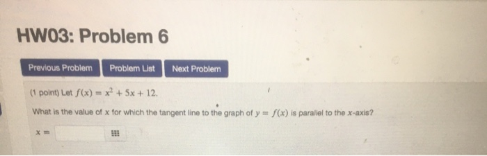 Solved HW03: Problem 10 Previous Problem Problem List Next | Chegg.com