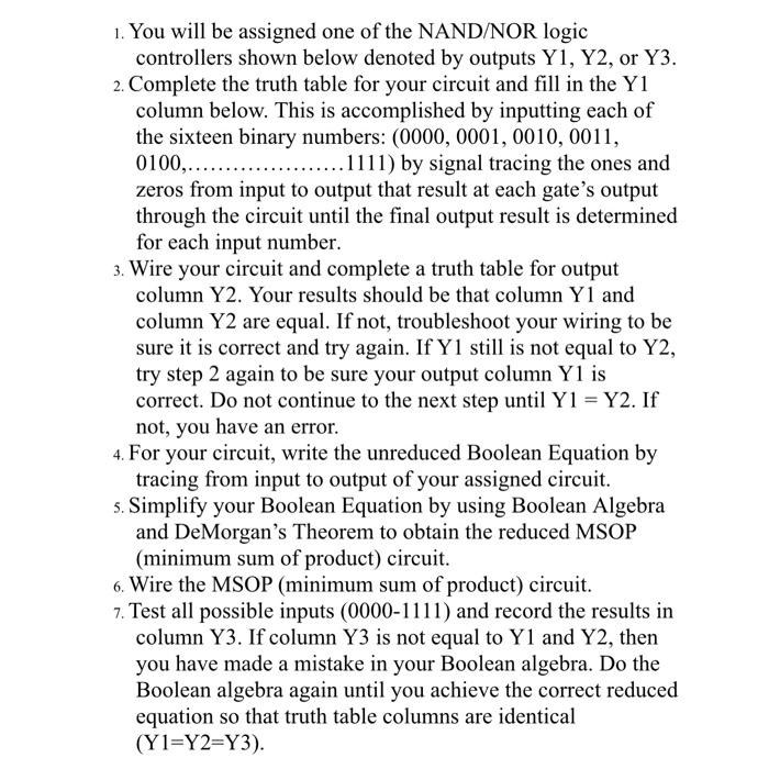 Solved Title: NAND/NOR Logic Objective: 1. To demonstrate | Chegg.com