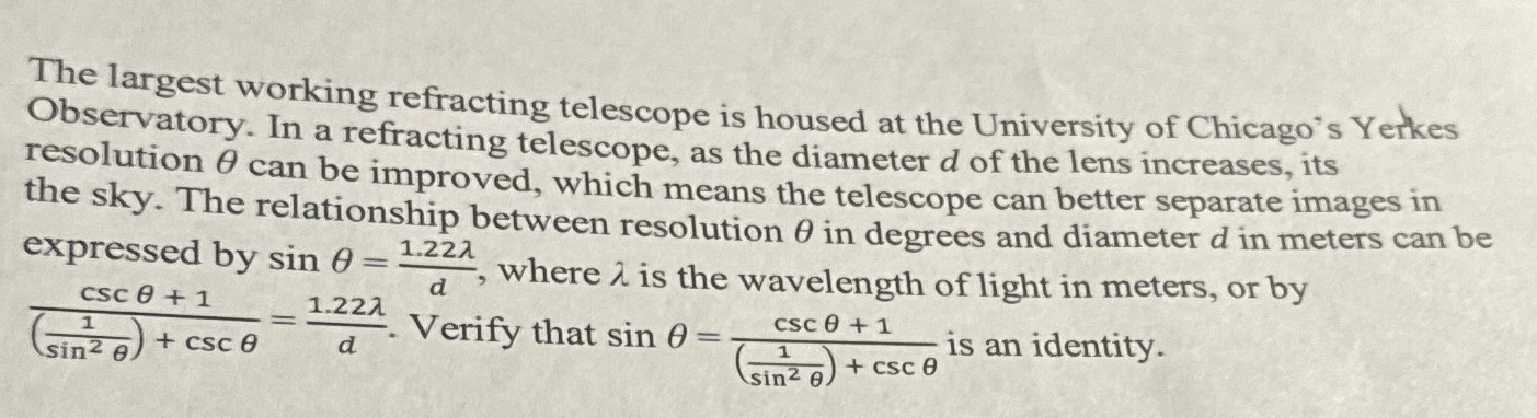 Solved The largest working refracting telescope is housed at | Chegg.com