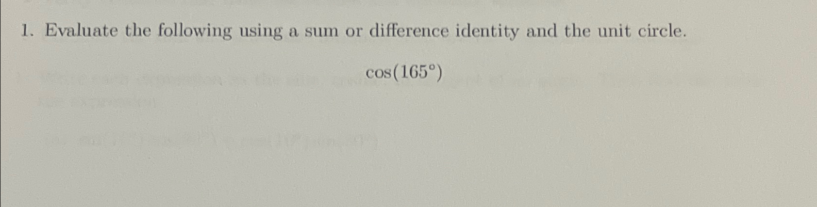 Solved Evaluate the following using a sum or difference | Chegg.com