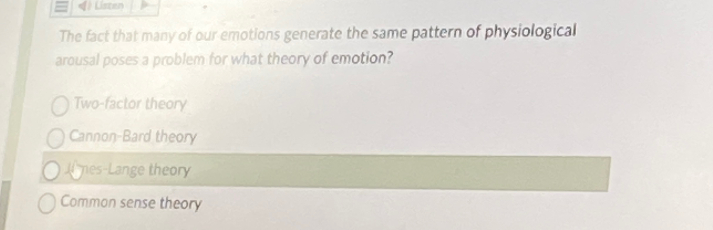 Solved The fact that many of our emotions generate the same | Chegg.com