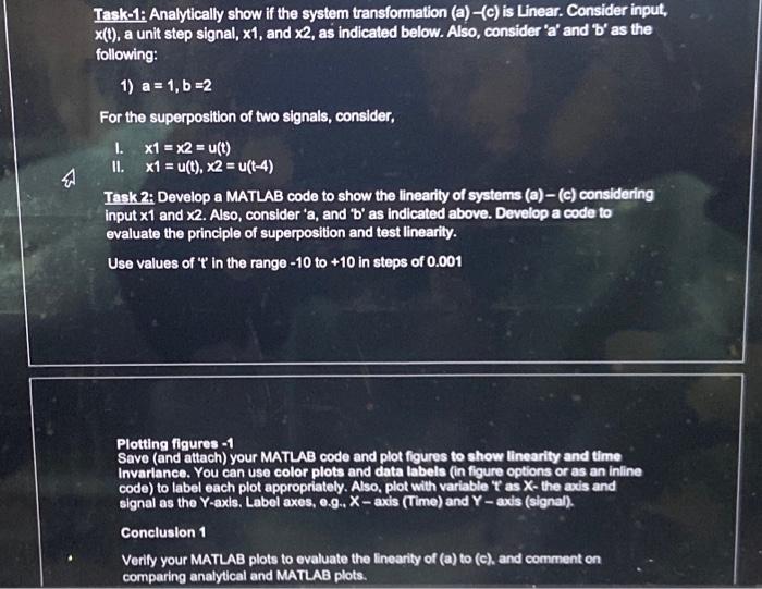 Solved System Properties: Linearity and Time Invanance In | Chegg.com