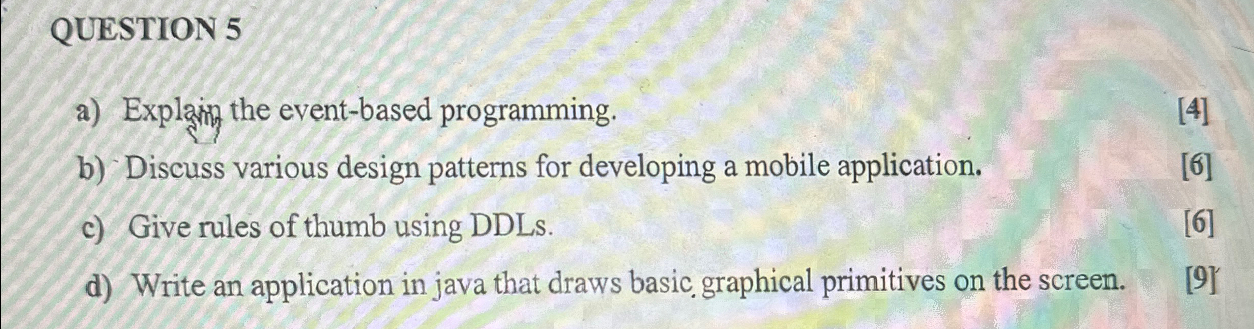 Solved QUESTION 5a) ﻿Explain the event-based | Chegg.com