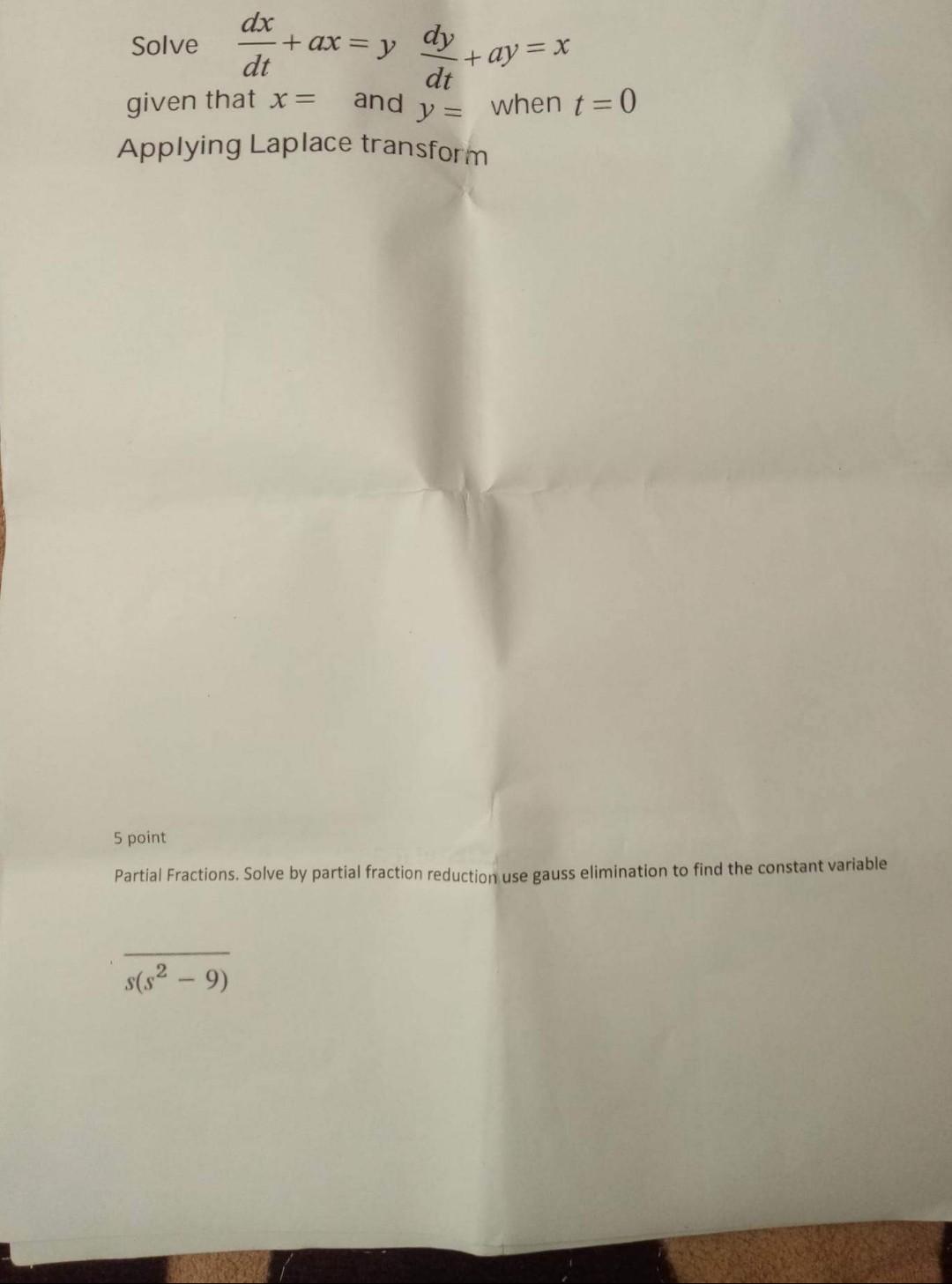 Solved 5 point Find L(coshtcost) 5 point Find the exact | Chegg.com