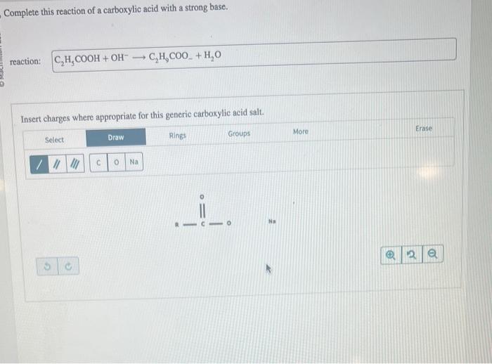 Solved Complete this reaction of a carboxylic acid with a | Chegg.com