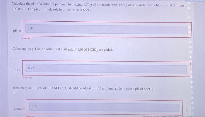 Solved Calculate the pH of a solution prepared by mixing | Chegg.com