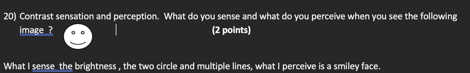 Solved Contrast sensation and perception. What do you sense | Chegg.com