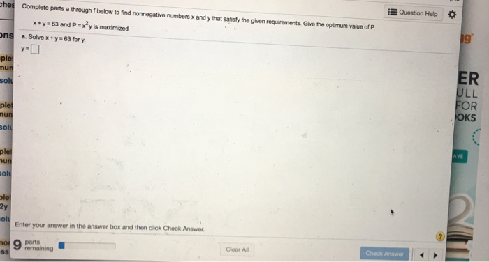 Solved Shes Complete parts a through f below to find | Chegg.com