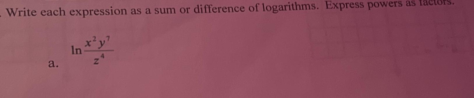 Solved Write each expression as a sum or difference of | Chegg.com