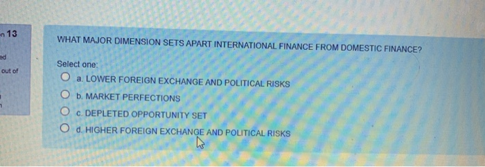 Solved n 13 WHAT MAJOR DIMENSION SETS APART INTERNATIONAL | Chegg.com