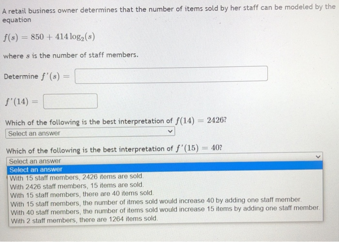 Solved A retail business owner determines that the number of | Chegg.com