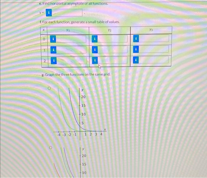 Solved Each of the following three exponential functions is | Chegg.com