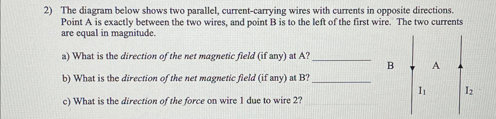 The diagram below shows two parallel, | Chegg.com