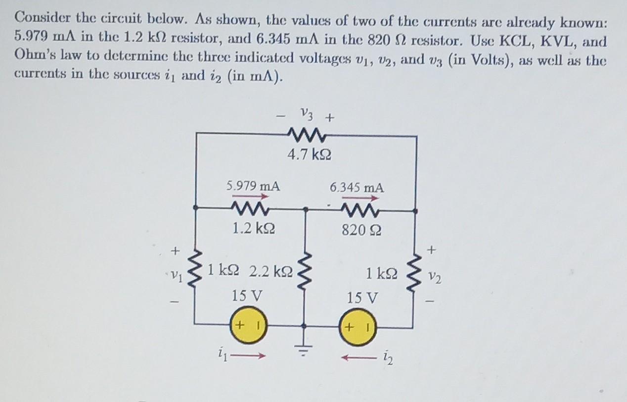 Solved Consider the circuit below. Λ s shown, the values of | Chegg.com