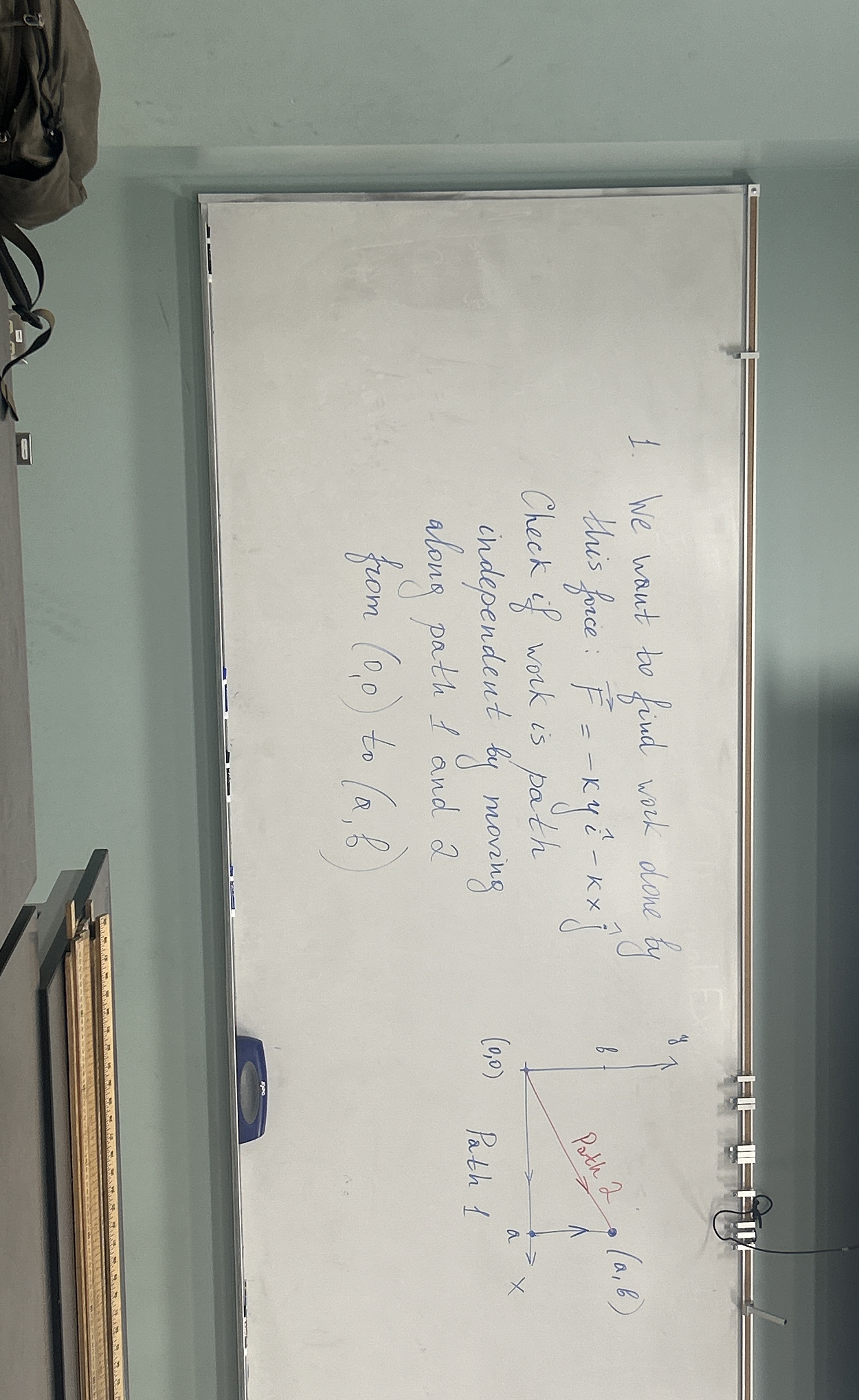 Solved We want to find work done by this force: | Chegg.com