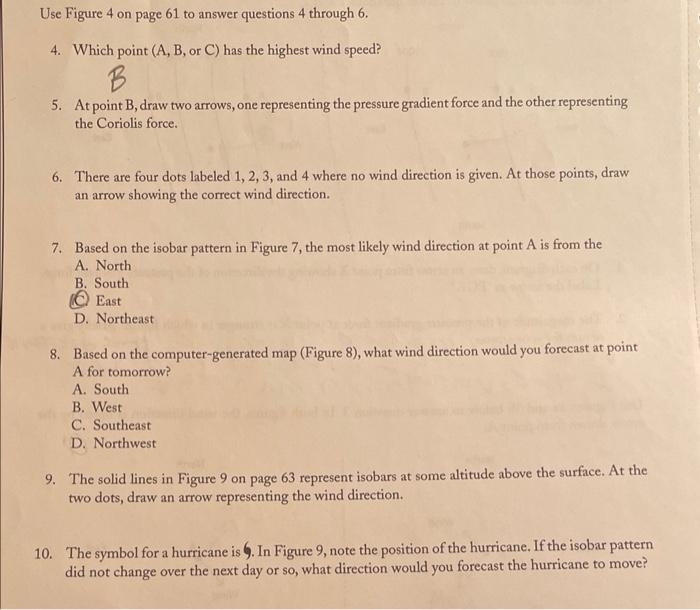 Solved Current surface weather map. Solid lines are isobars. | Chegg.com