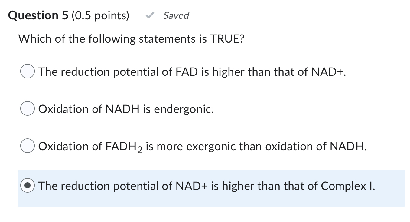 Solved Question 5 ( 0.5 ﻿points) ﻿SavedWhich of the | Chegg.com