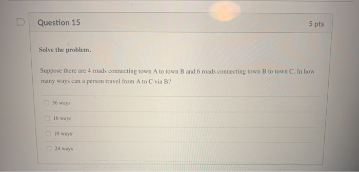 Solved Question 15 5 pts Solve the problem. Suppose there | Chegg.com