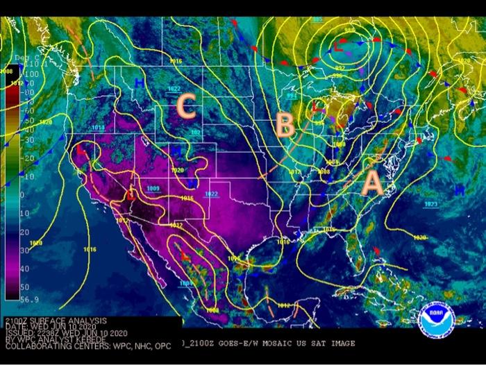 The map pasted below shows isobars of mean sea level | Chegg.com