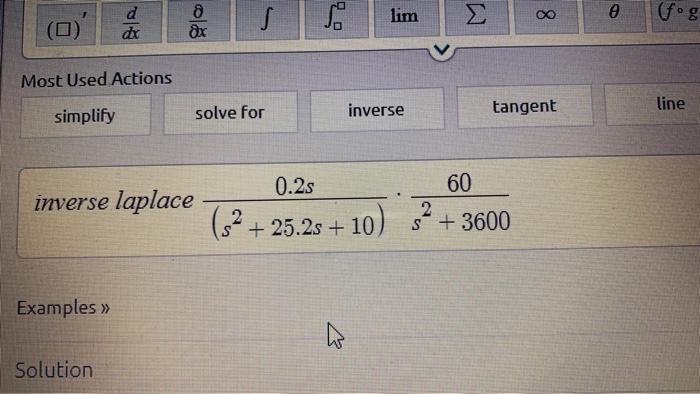 Solved Most Used Actions simplify solve for inverse tangent | Chegg.com
