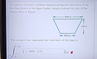 Solved Set up and calculate a definite integral giving the | Chegg.com