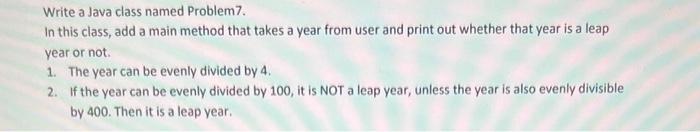 Solved Write A Java Class Named Problem7 In This Class Add 
