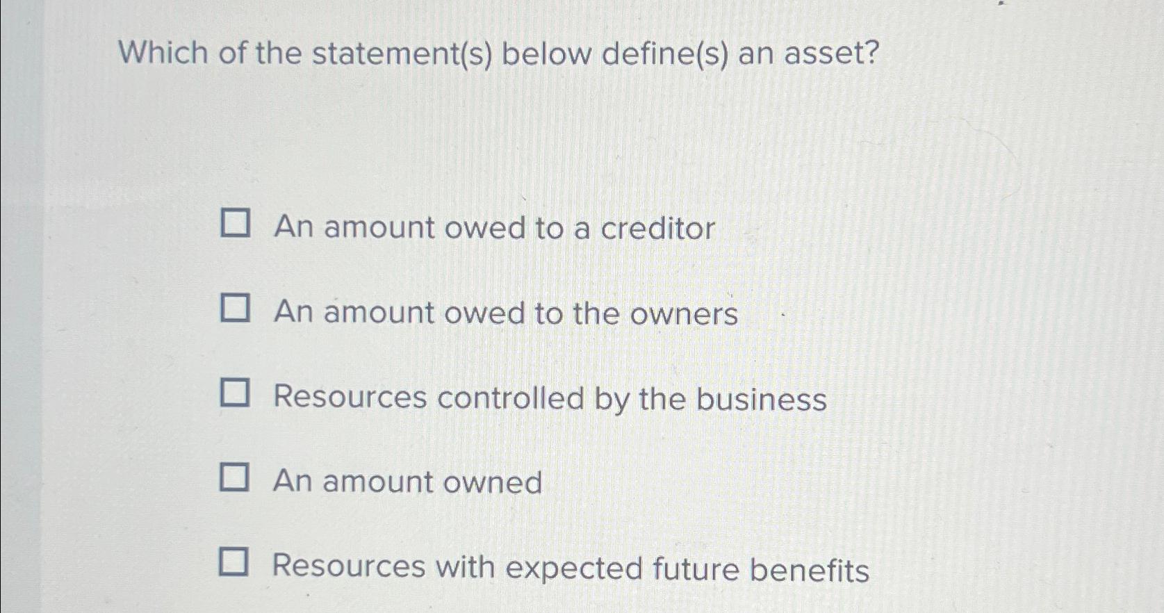 Solved Which of the statement(s) ﻿below define(s) ﻿an | Chegg.com