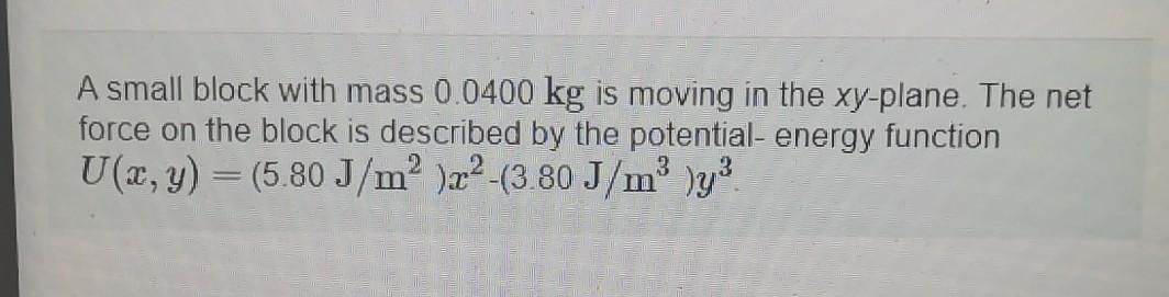 Solved A small block with mass 0.0400 kg is moving in the | Chegg.com