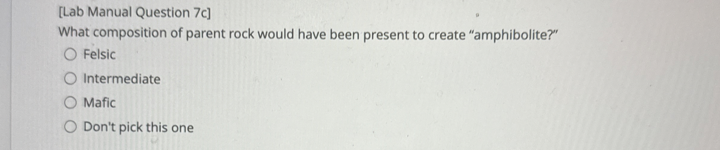 Solved [Lab Manual Question 7c]What composition of parent | Chegg.com
