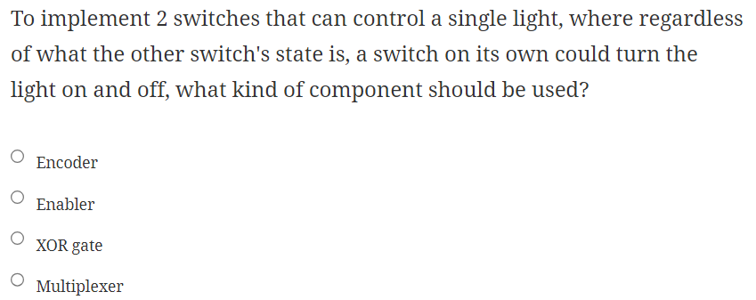Solved To Implement 2 switches That Can Control A Single
