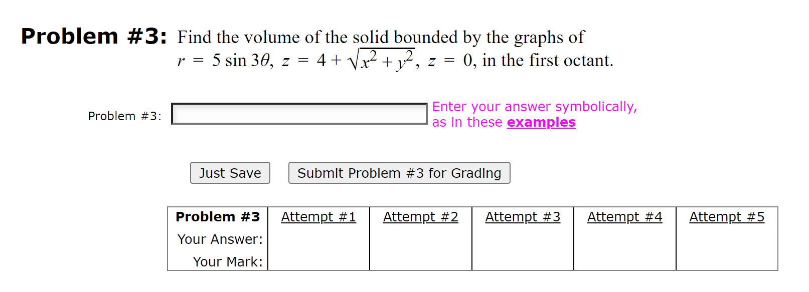 Solved Problem #3: Find the volume of the solid bounded by | Chegg.com
