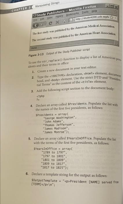 Solved Manipulating Strings CHAPTER 3 Study Publishers - | Chegg.com