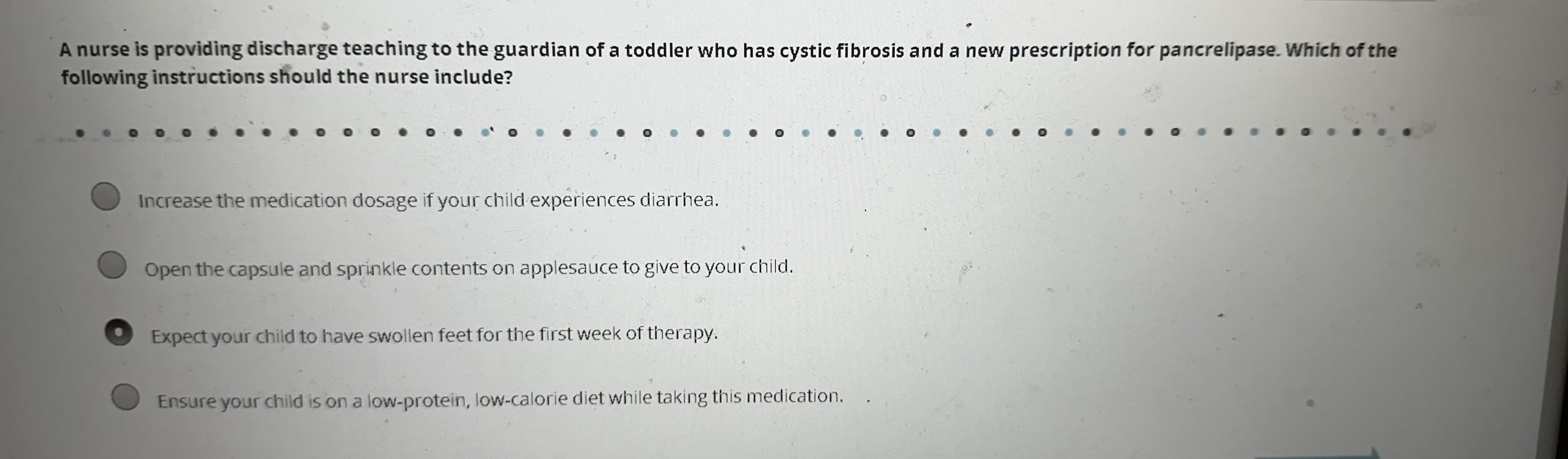 Solved A nurse is providing discharge teaching to the | Chegg.com
