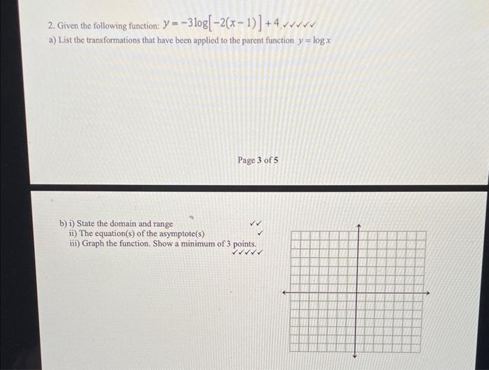 Solved 2. Given the following function: | Chegg.com