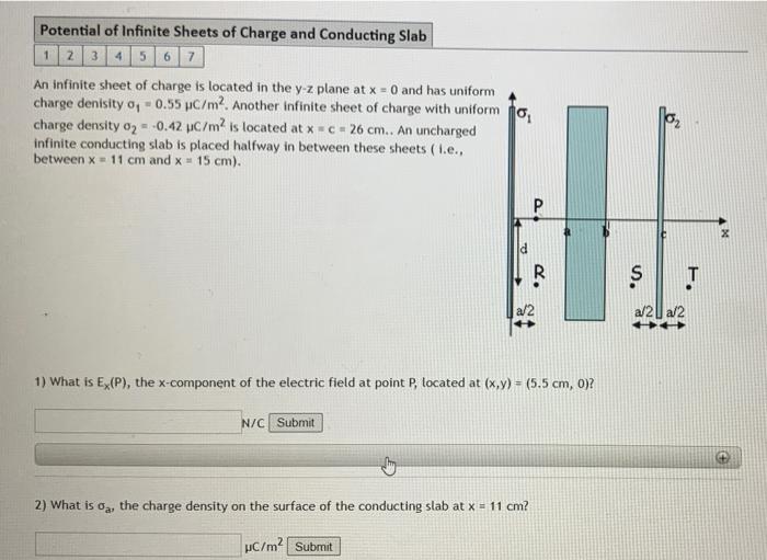 Solved Potential of Infinite Sheets of Charge and Conducting | Chegg.com
