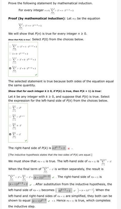 Solved Prove the following statement by mathematical | Chegg.com
