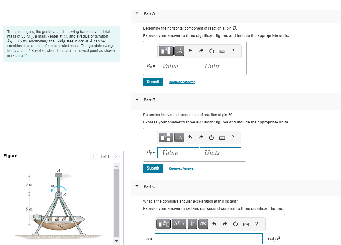 Solved Part AThe passengers, the gondola, and its swing | Chegg.com