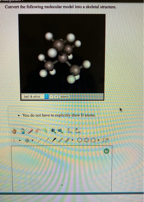 Solved Convert the following molecular model into a | Chegg.com