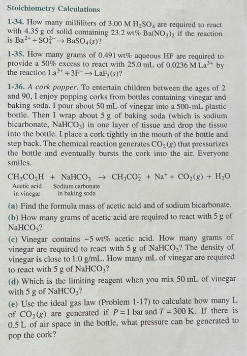 Solved is Ba2++SO42−→BaSO4(s) ? 1-35. How many grams of | Chegg.com