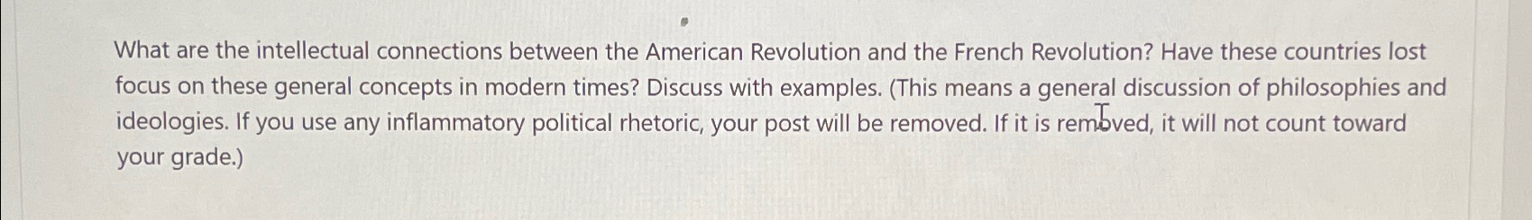 Solved What are the intellectual connections between the | Chegg.com