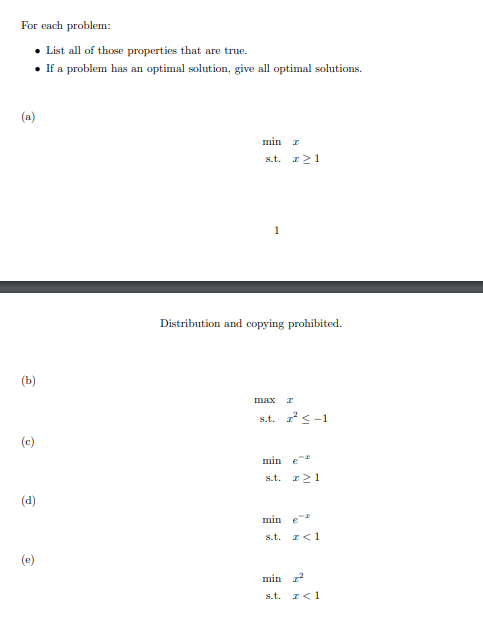 Solved For each problem:List all of those properties that | Chegg.com