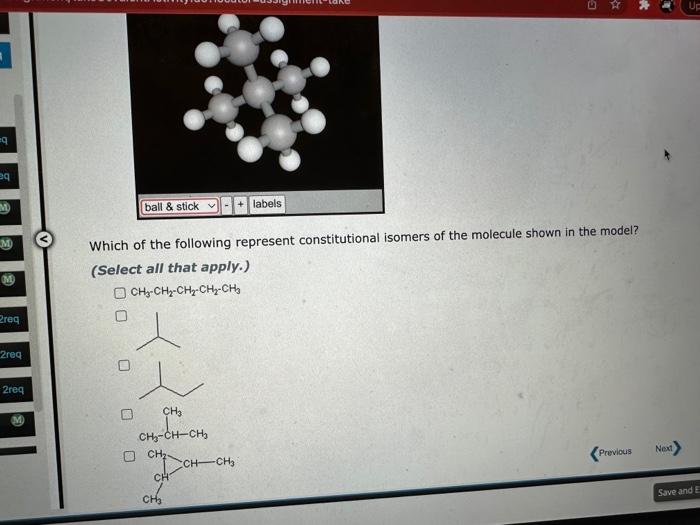 Solved Which of the following represent constitutional | Chegg.com